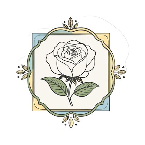 Rose Flower Logo Design Labeled Color Blobs Specify Details Illustration Premium Ai Generated