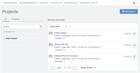 creating editing or deleting a project skytap help and documentation