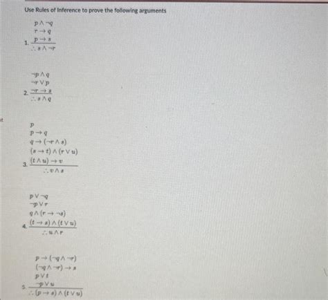 solved use rules of inference to prove the following