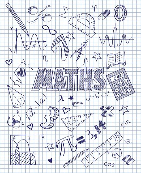 Hand Drawn Mathematics Set Stock Vector Illustration Of Line 49433711