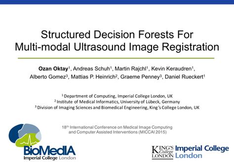 Ppt Structured Decision Forests For Multi Modal Ultrasound Image