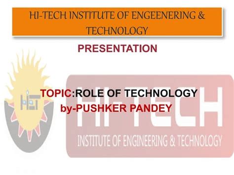 Role Of Technology Pptx