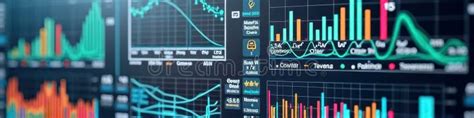 Colorful Data Analytics Dashboard With Graphs And Charts In A Modern Interface Stock Image