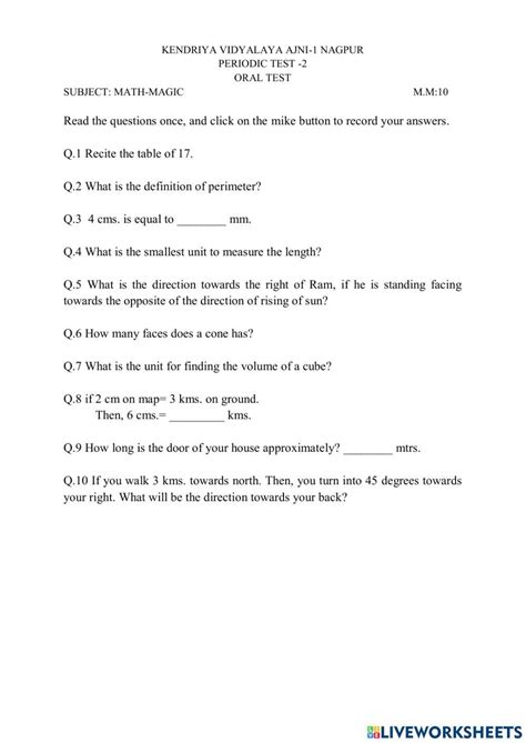 Worksheet Class V Maths Worksheet Live Worksheets 50 Off