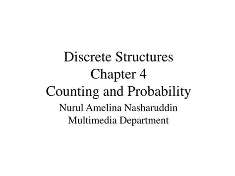 PPT Discrete Structures Chapter Counting And Probability PowerPoint Presentation ID
