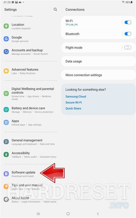 Update Software SAMSUNG Galaxy Tab S7 FE Wi Fi How To HardReset Info