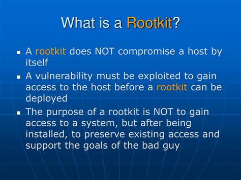 PPT Rootkits What Are They What Do They Do Where Do They Come From PowerPoint Presentation
