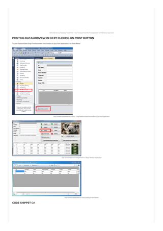 Crud How To Connect To Microsoft Access Database Insert Update Delete Clear Print Export