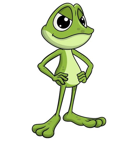 Premium Vector Evil Frog Mascot Cartoon Illustration