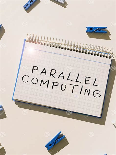 Sign Displaying Parallel Computing Business Overview Simultaneous Calculation By Means Of