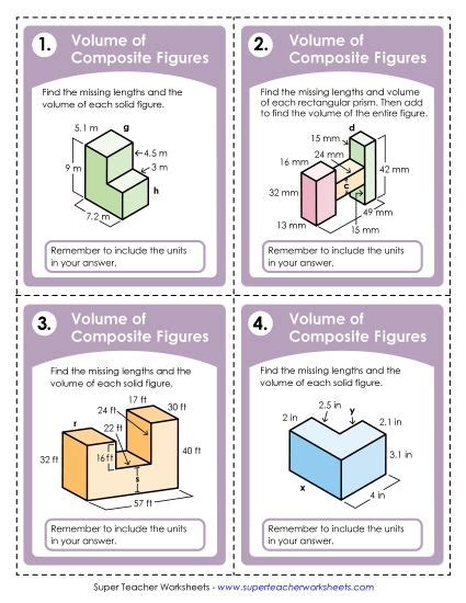 Volume Of Composite Figures Worksheets Surface Area Volume Composite
