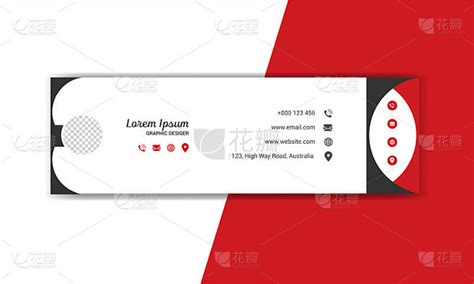 现代商务电子邮件签名矢量模板。