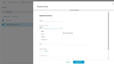 Subscription Of An Event To Syslog Endpoint Not Possible Cisco Community