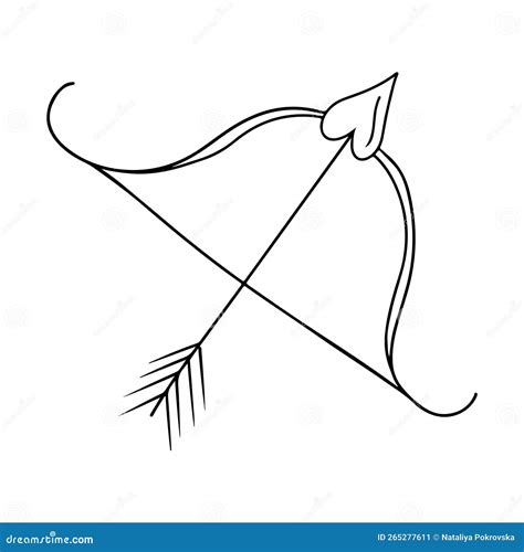 Bow With An Arrow In The Shape Of A Heart Cupid S Bow Love Concept