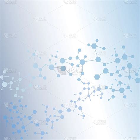 结构分子和通信。dna 原子 神经元。科学的设计理念。用点连接线。医学，技术，化学，科学背景。矢量插素材 花瓣网