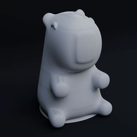 3d Printable Cute Capybara Companion Figure Stl 3d Print File Digital Download For 3d Printing