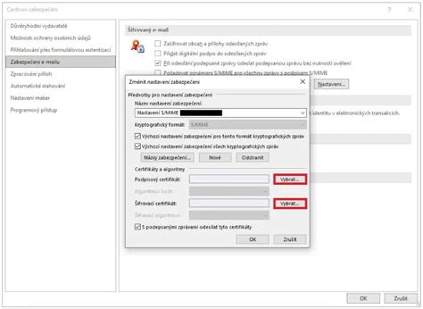 Outlook 2021 Certificate Settings For Signing I Ca