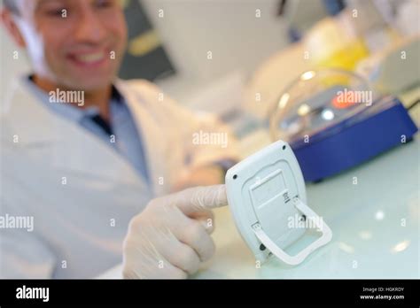 Setting The Timer Stock Photo Alamy