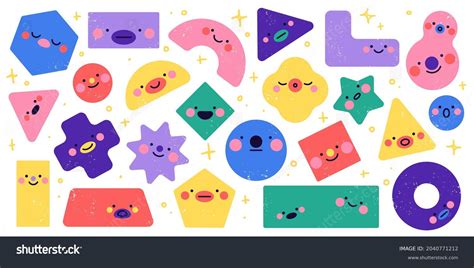 도형 문자재미있는 다른 단순한 도형 사각형 스톡 벡터로열티 프리 2040771212 Shutterstock