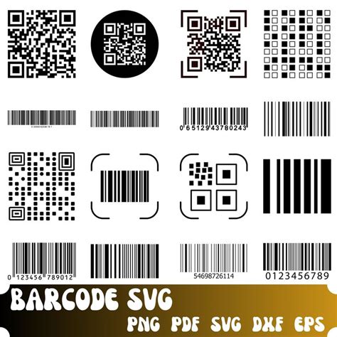 barcode svg bundles 21 designs instant download barcode silhouettes