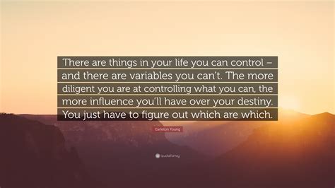 Carleton Young Quote “there Are Things In Your Life You Can Control