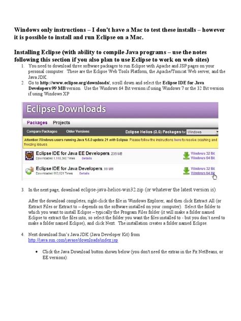 Installing Eclipse Pdf Eclipse Software Software Engineering