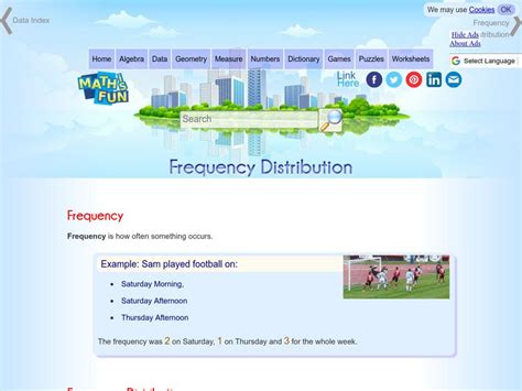 Math Is Fun Frequency Distribution Handout For 3rd 6th Grade Lesson Planet