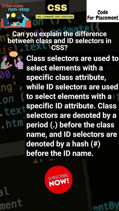 difference between class and id selector in css css youtube