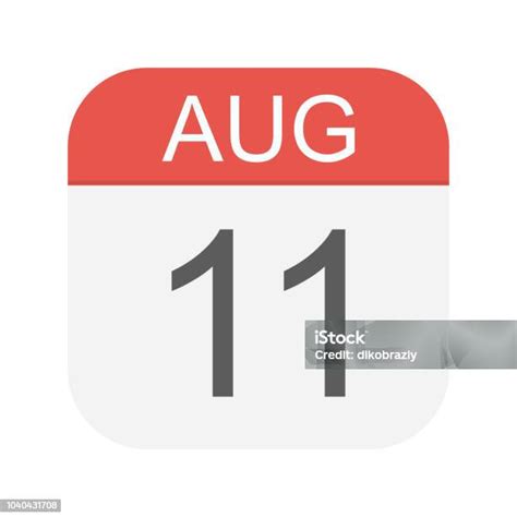 11 Agustus Ikon Kalender Ilustrasi Stok Unduh Gambar Sekarang