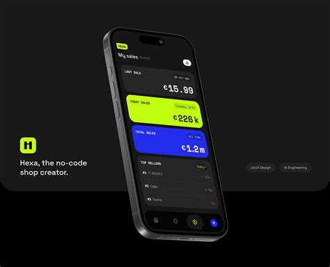 Hexa Shop Creator — Mobile App And Ux Ui Design Behance