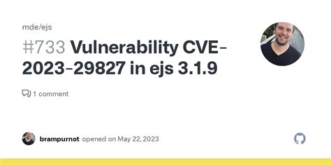 vulnerability cve 2023 29827 in ejs 3 1 9 · issue 733 · mde ejs · github