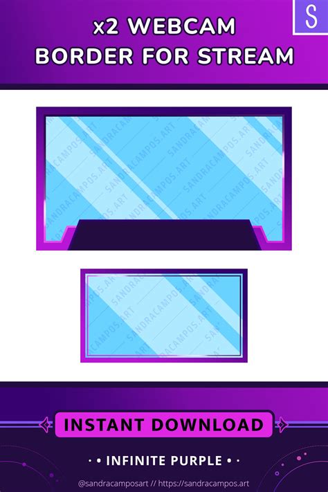 Animated Webcam Overlay Web Cam Frame For Twitch Facecam Etsy