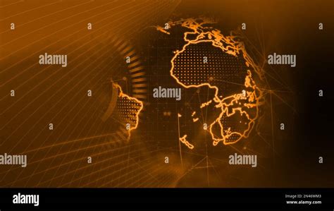 Techy Earth Map Globe Abstract Colorful Particles Earth Globe Stock