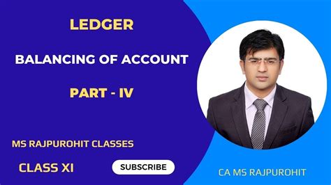 Ledger Class Xi Part Iv Balancing Of Account Youtube
