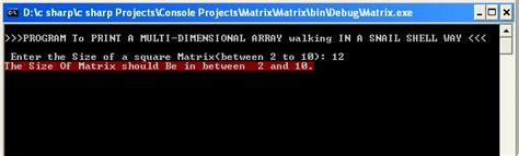 C Program Print A Multi Dimensional Array In Snail Shell Way