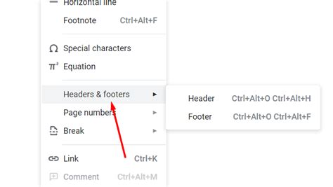 Insert Header Footer