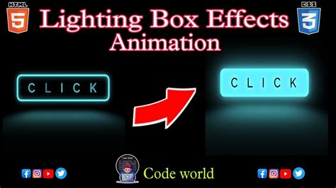Lighting Box Effects Animation Program Using Html And Css Html Css Javascript Youtube