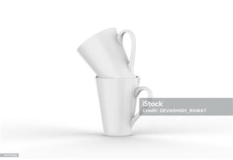 커피 또는 차 컵 모형 템플릿 고립 된 흰색 배경에 빈 머그잔 3d 일러스트 0명에 대한 스톡 사진 및 기타 이미지 0명 3차원 형태 공란 Istock