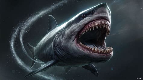 download ai generated shark megalodon royalty free stock