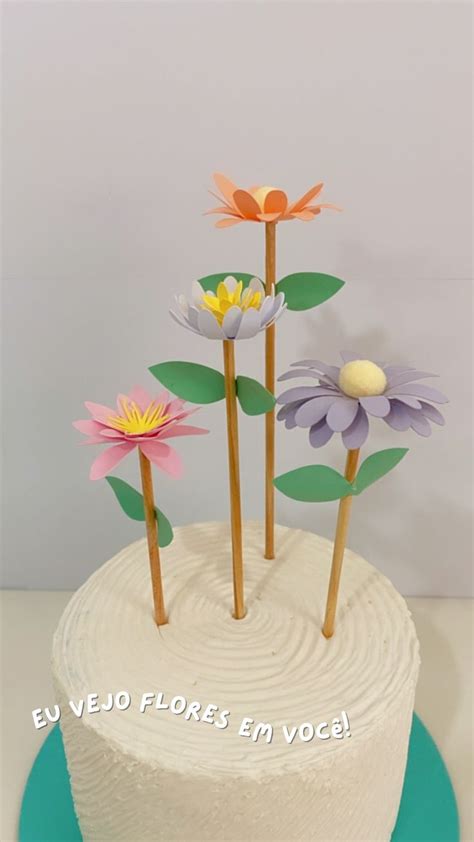 Topo De Bolo Flores Topo De Bolo Jardim