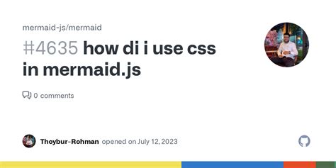How Di I Use Css In Mermaid Js · Issue 4635 · Mermaid Js Mermaid · Github