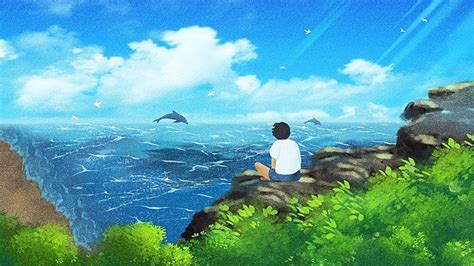 그림 해변 작은 섬 프리 휴가 여름 방학 여름 섬 일러스트 Pngtree 로열티 무료