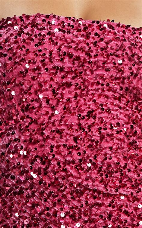 Connie Mini Dress Strapless Sequin Dress In Pink Showpo
