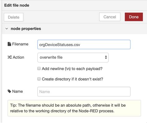 Export To CSV Meraki Dashboard API Node RED Node Cisco Meraki
