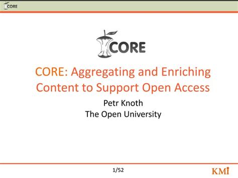 Core Aggregating And Enriching Content To Support Open Access Pptx
