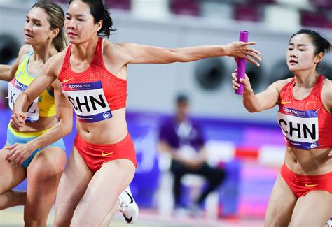 田径多哈亚锦赛中国队夺得女子4X100米接力冠军 葛曼棋