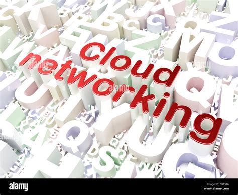 Cloud Networking Concept Cloud Networking On Alphabet Background Stock