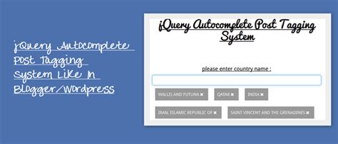 JQuery Autocomplete Post Tagging System Like In Wordpress