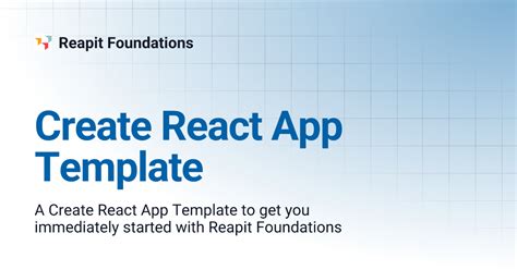 Create React App Template Reapit Foundations