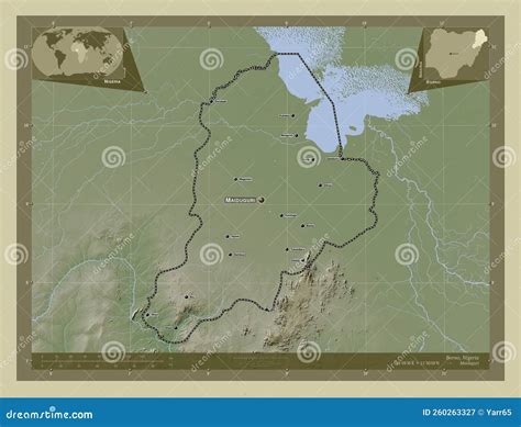 Borno Nigeria Wiki Labelled Points Of Cities Stock Image Image Of